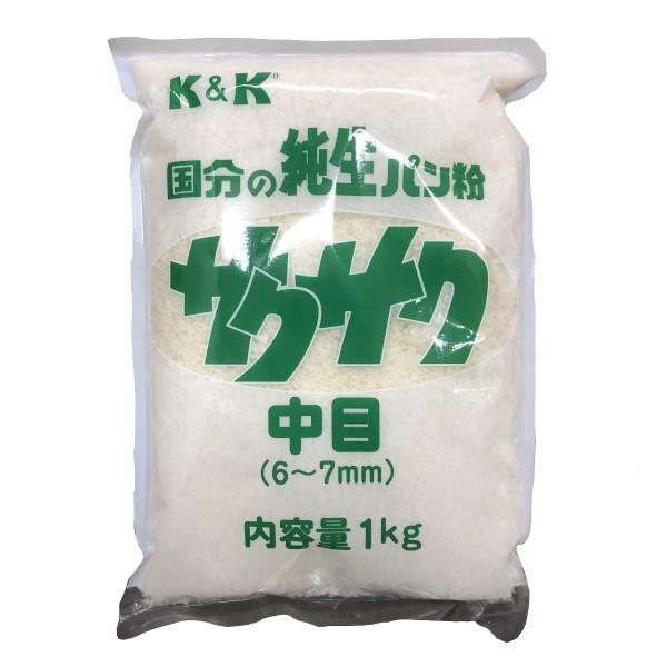 純生パン粉です。よりサクッと感が楽しめます。1)名称：パン粉2)原材料：小麦粉（国内製造）、還元水あめ、ショートニング、トースト、食塩、ブドウ糖、大豆粉末／pH調整剤、イーストフード、ビタミンC3)内容量：1kg4)賞味期限：開封後お早めに...