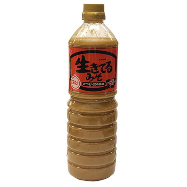 お好みの具材とお湯に注ぐだけ!簡単液状タイプの味噌です。昆布とかつお風味！◆食品一括表示◆【商品名】液状タイプ　生きてるみそ フンドーキン【原材料】味噌、食塩、こんぶエキス、かつお節エキス、こく味調味料、かつお節粉末、発酵調味料、酵母エキス...