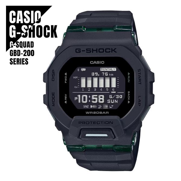 CASIO カシオ G-SHOCK Gショック G-SQUAD Gスクワッド スマートフォンリンク Bluetooth通信 GBD-200UU-1 ブラック 腕時計 メンズ----------------------------------...