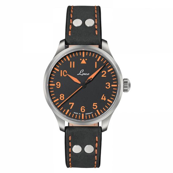 　・ムーブメント：Laco21自動巻 (Miyota 821A)　・ケース：ステンレススティール (マット仕上げ)　・ガラス：サファイアガラス　・ベルト：カーフレザー (ブラック)　・ケースサイズ：直径39mm/厚み11.55mm　・ベルト...