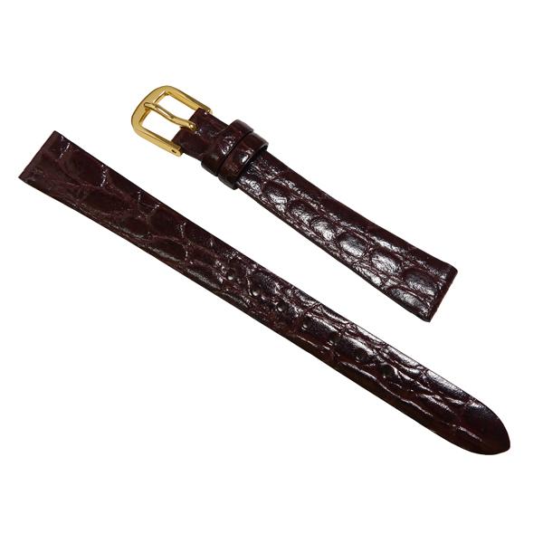 　・ラグ幅（時計本体の幅）---12mm　・尾錠幅---10mm　・長さ　尾錠側　:65mm(尾錠含まず)　剣先側:110mm　・厚み約3.0mm　・牛革ワニ型押注意事項　・こちらの商品にはバネ棒はついておりません。　・尾錠--金色か銀色を...