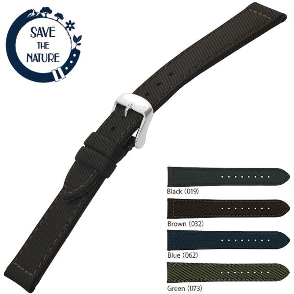 リサイクルファブリックを表材に使用したモデルです。芯材や裏材についてもリサイクル素材を使用しています。ミリタリー系やパイロットウォッチ等にお勧めです。素材：ファブリック系カラーBlack/ブラック(019)Brown/ブラウン(032)Bl...