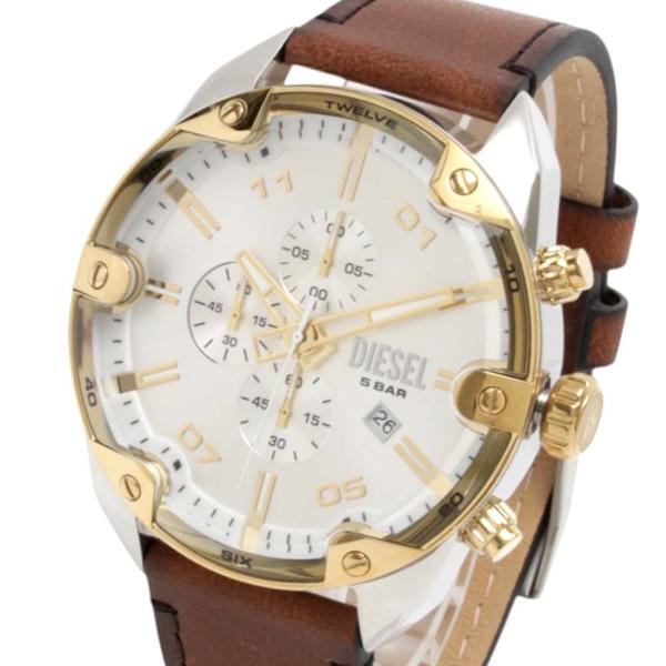 サイズ：(約)H49×W49×D13.1mm(ラグ、リューズは除く)、重さ(約)95g、腕周り最大(約)20cm、最小(約)16cm、素材：ステンレススチール(ケース)、レザー(ベルト)、仕様：クオーツ、5ATM防水、クロノグラフ、カレンダ...