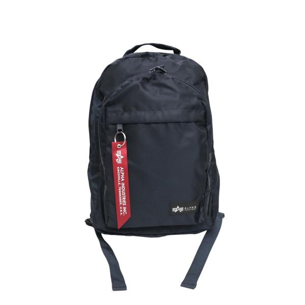 サイズ：(約)H35cm×W24cm×D12cm、素材：表側：ナイロン、内側：ポリエステル、仕様：ファスナー開閉、前面：ファスナーポケット×2、内側：ファスナーポケット×1、カラー：NAVY(ネイビー)