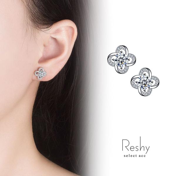 ■ ポイント幸せを運んでくれる四つ葉のクローバー。身につける女性を幸せな気持ちにしてくれるピアス。4枚の葉にそれぞれキュービックジルコニアがセットされて華やかに演出してくれます。フォーマルな場でも活躍するフェミニンなデザインです。上品でクラ...