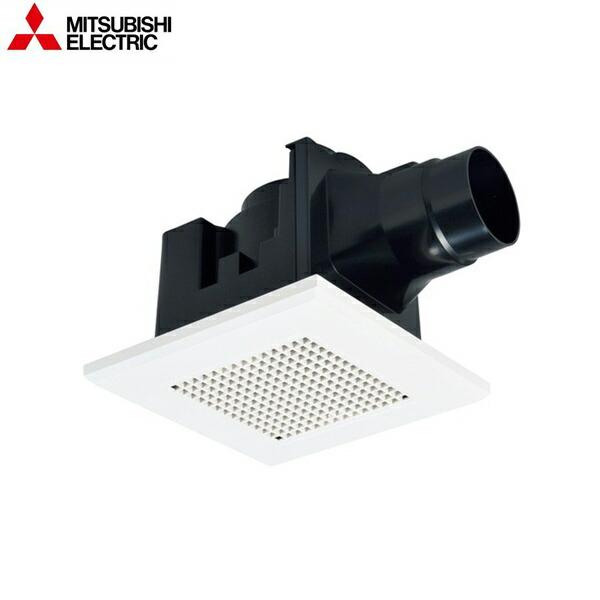三菱電機［MITSUBISHI］ダクト用換気扇 天井埋込形VD-07ZC14トイレ(小空間)専用低騒音形風圧式シャッターグリル部と羽根部にデュアルバリアマテリアル採用接続パイプ：Φ75mm埋込寸法：150mm角ボディ：プラスチックファン：プ...