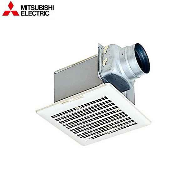 三菱電機［MITSUBISHI］ダクト用換気扇 天井埋込形VD-13ZVY724時間換気機能付台所用DCブラシレスモーター搭載定風量タイプ風圧式シャッター接続パイプ：Φ100mm埋込寸法：205mm角ボディ：金属ファン：金属(シロッコファン...