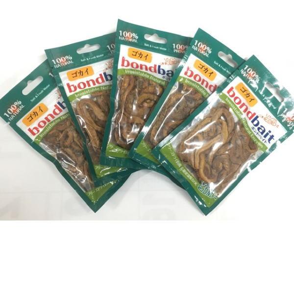 【タイラバネクタイに装着して好釣果】ボンドベイト（BONDBAIT）は高品質・高栄養の養殖多毛環虫（ゴカイやイソメ）などをフリーズドライ製法によって真空凍結乾燥させた100％天然成分の釣り餌です。独自の製造方法によりホルモン・天然酵素成分は...