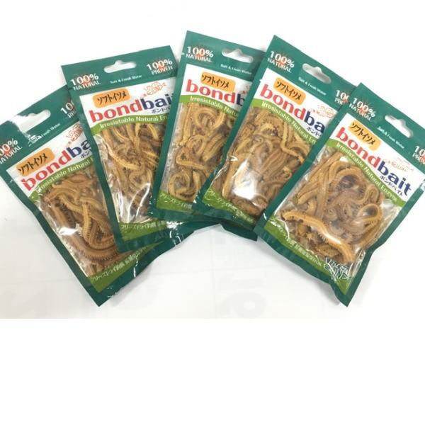 【タイラバネクタイに装着して好釣果】ボンドベイト（bondbait）は高品質・高栄養の養殖多毛環虫（ゴカイやイソメ）などをフリーズドライ製法によって真空凍結乾燥させた100％天然成分の釣り餌です。独自の製造方法によりホルモン・天然酵素成分は...