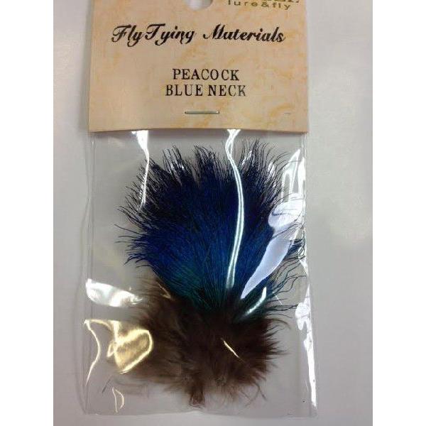 孔雀の首に生えている青く光り輝く美しいマテリアルです。主にウエット・フライのウィング、あるいはストリーマーのチークやハックルにも使います。その独特な輝きが水中でトラウト達に強烈なアピールをします。