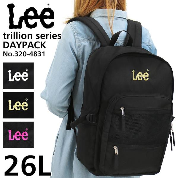 ◇商品：Lee(リー) trillion(トリリオン) リュック 320-4831◇ポイント：・ブラックの本体に刺繍のカラーがアクセントになったオシャレなカジュアルデザイン。2ルーム仕様で普段使いはもちろん通勤・通学など幅広いシーンで活躍す...