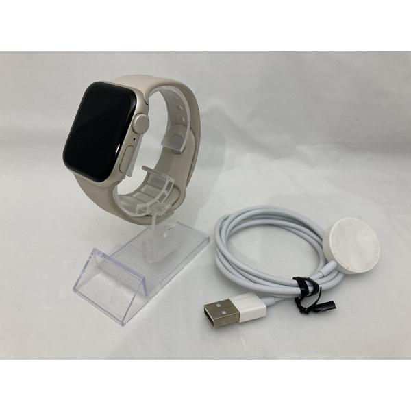 シリアル番号：D9CVJ9YDV2「S8SiP」デュアルコアプロセッサーを搭載WatchOS:：11.6ストレージ：32GBディスプレイ仕様：Ｒetinaサイズ：40mm通信方式：GPSバッテリー最大容量：88％付属品：バンド（装着済み）充...