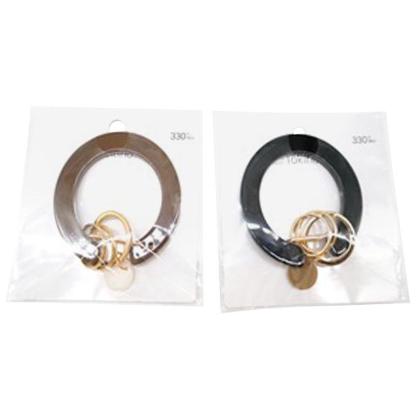 ベーシックカラーのリング型カラビナ【材質】スチール　アクリル【JAN】4526112035199【パッケージサイズ】90×90×8mm【関連キーワード】