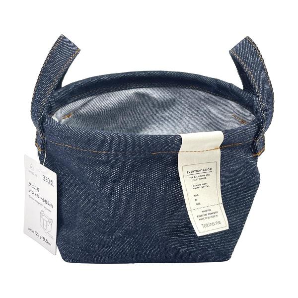 デニム風デザインで魅せる収納。おしゃれに片づく万能小物入れです。【サイズ】約120x直径195mm。【材質】本体:ポリエステル、綿/芯:ポリプロピレン【JAN】4526112211722【パッケージサイズ】200×200×120mm【関連キ...