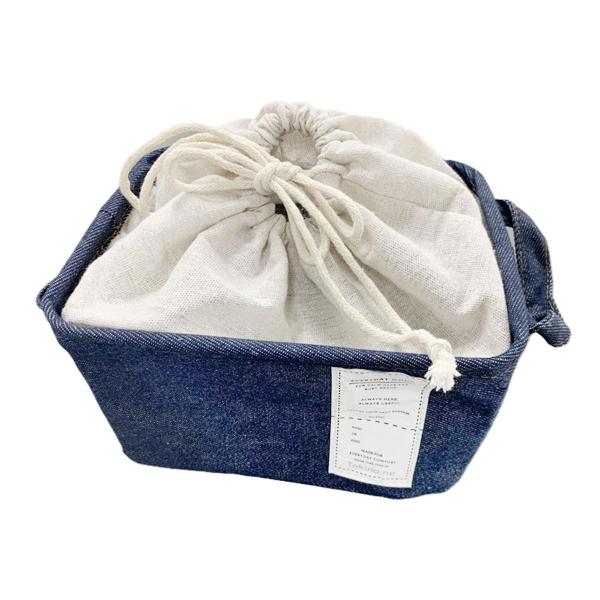 巾着を絞ってすっきり収納。【サイズ】約高さ14.00cm×幅22.00cm×奥行き17.00cm【材質】本体/ポリエステル、綿、レーヨン　裏面コーティング/ポリエチレン 巾着/ポリエステル【JAN】4526112323104【パッケージサイ...