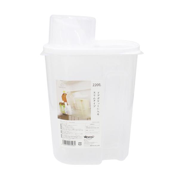 【アイテム説明】こちらの商品は、ワッツの雑貨店、Tokino:ne（ときのね）のラインナップ商品で、冷蔵庫のドアポケットに入るスリムタイプのお米ストッカー。お米の保存は冷蔵庫が一番。容量は2.16Lで約12合分のお米をストックできます。。ワ...