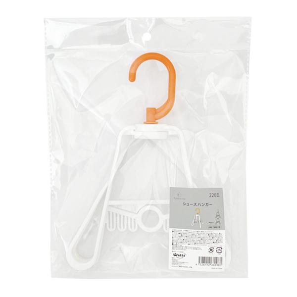 靴やスリッパなどの履物だけでなく、バッグもひっかけることもできる万能ハンガーです。2個まで連結できます。耐荷重：約2.5kg。【サイズ】約179x179x237mm【材質】ポリプロピレン【JAN】4526112669981【パッケージサイズ...