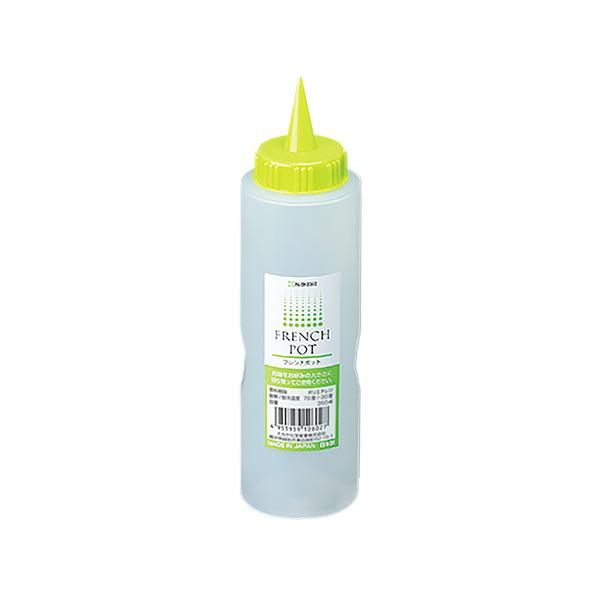 こちらの商品ページは大量購入・まとめ買い専用ページです。こちらの商品は、蓋の先をカットして使うフレンチポットです。ドレッシングや液体調味料入れとして、カラーはイエロー、グリーン、レッドの３種類。ミニタイプで180ml用もあります。【容量】3...