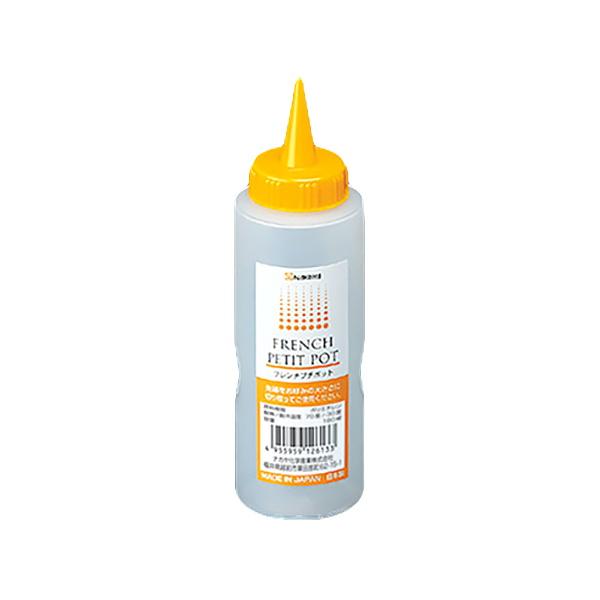 こちらの商品ページは大量購入・まとめ買い専用ページです。こちらの商品は、蓋の先をカットして使うフレンチポットのミニタイプで180ml用です。ドレッシングや液体調味料入れとして。カラーはイエロー、グリーン、レッドの３種類。レギュラータイプで3...