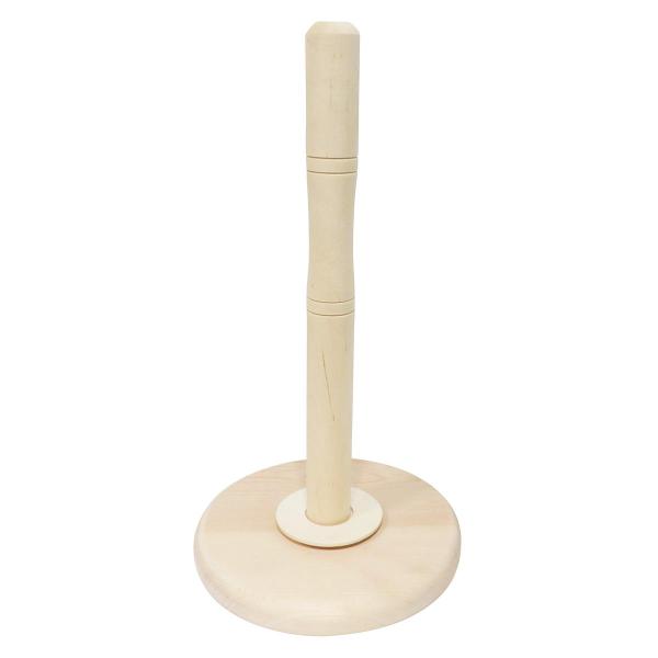 木製のキッチンペーパースタンドです。【サイズ】約直径135×250mm【材質】天然木、鋼【JAN】4977794173301【パッケージサイズ】250×165×22mm【関連キーワード】