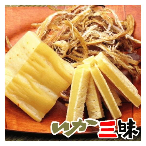 八戸港に水揚げされた良質イカが原料の絶品おつまみ3種セット！チーズとイカのハーモニーが人気の「なかよし」、噛むほどに旨味広がる「焼きするめさき」、ぷりぷり食感の「花こがね」。お子様のおやつや酒の肴に大活躍です！内容量：なかよし5粒、焼きする...