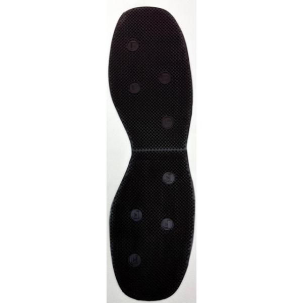 製靴材料　ゴム半貼り（881）黒・茶の2色　厚さ2ｍｍサイズ巾9長さ15.5cm　1足セットになります。ビジネスシューズ・ドレスシューズ・パンプスの修理・製作におすすめです。