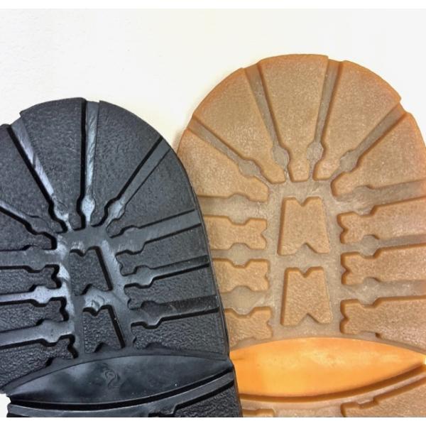 製靴材料　ゴム化粧（MONKAYO）黒色　厚さ7ｍｍ　3（大）サイズ巾9.6×長さ10cm2（小）8×9cmもあります。1足セットになります。　登山靴・トレッキングシューズの修理・製作におすすめです。