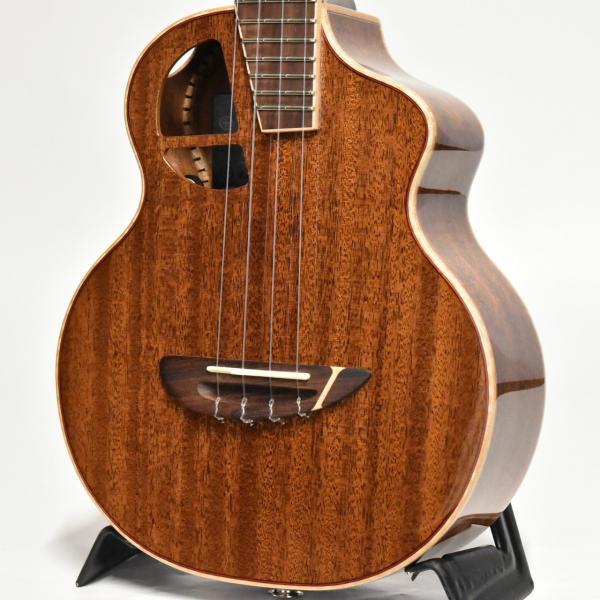 2009年マレーシアで誕生したブランド、ボディは総単板かつマイクとピエゾのデュアルピックアップを搭載したモデルです。