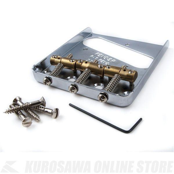 Fender 3-Saddle American Vintage "Hot Rod" Telecaster Bridge Assembly with Compensated Brass Saddles, Nickel