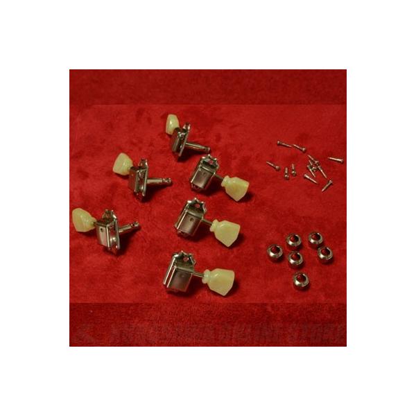 The Clone Tuning Machines for 59 LP Nickel [9214]Original Kluson同様に、既成品の殆どに使用されている鉄製のポストから、ブラス製のポストへ、また内部のワッシャー等もプラスティック...