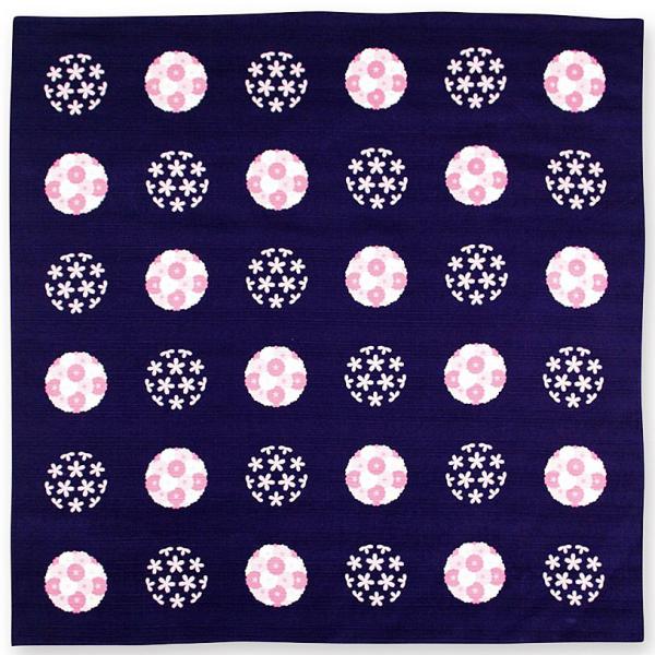 手捺染大風呂敷　（染料染め）　　　　　　シャンタン地（綿100％）染料プリント70　×　70ｃｍ　　スマートレターでの配送不可　　　　　日本製※二巾（ふたはば））と呼ばれる約70cm角の大風呂敷です。※最も一般的なサイズの風呂敷で、菓子折り...