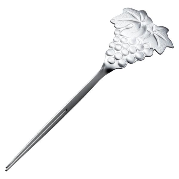 茶席だけでなく、普段のお茶菓子やフルーツにも使いやすい、ステンレス製の楊枝です。和の草花をモチーフにしており、テーブルに季節感を演出できます。持ち手となるモチーフと、お菓子を切る本体部分で90度ねじった形がユニークです。こちらは、スプーンや...