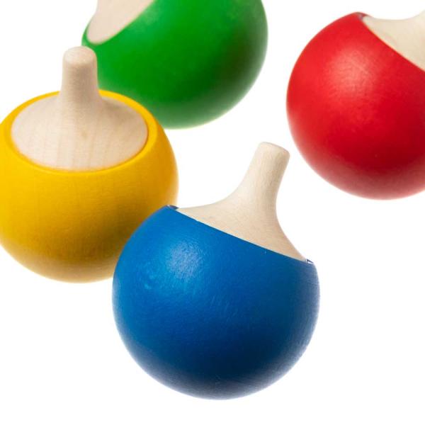 ※色はお選びいただけません。イタリアのおしゃれ逆立ち独楽です。日本は彫りが深いですが、レシオ社の物はぽてっと可愛らしいですね。カラーリングも明るい子供向けになっています。回しやすさや逆立ちの仕方は日本の逆立ち独楽と一緒。飾ってもかわいいので...