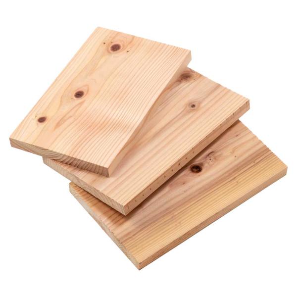 ※こちらの商品は、1セット（板3枚入）のみのご注文であれば、メール便で発送できます。海外では人気のアウトドア調理法のウッドプランク。十分に水を含ませた木の板の上に食材を置き、そのまま焼くことで燻製に似た味わいを手軽に楽しめます。こちらは、間...