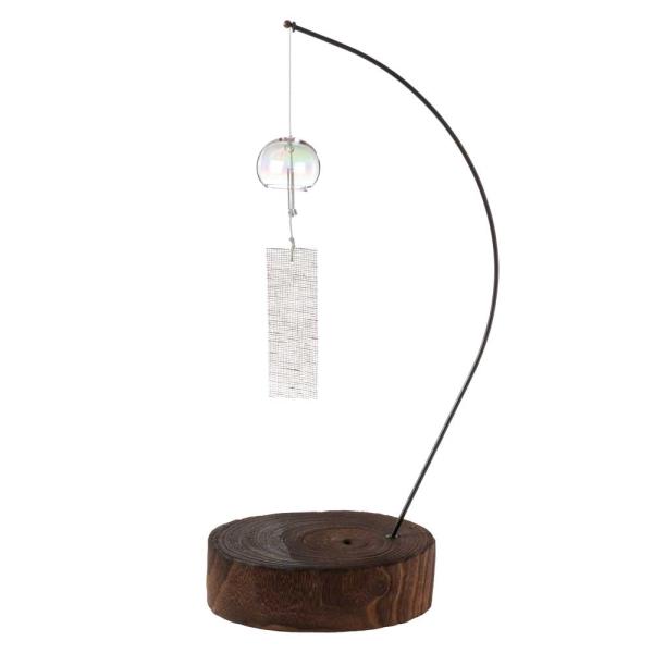 ※スタンドは天然素材から手作りで製作しています。木台のサイズや形に個体差がありますので、ご了承ください。また木台の年輪中央に、穴のあるものとないものがございます。まさにシャボン玉。ここまでシンプルなのに、心を引かれた風鈴は初めてでした。かす...