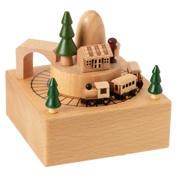 オルゴール以外はすべて木製で作られた回転オルゴール。手触りがよく温もり感じる木の装飾はただ飾られてるだけでなく、オルゴールを鳴らす事で一緒に回転する仕様。動き方はそれぞれ異なるので動画にてご確認ください。動きのあるアイテムは子どもたちも楽し...