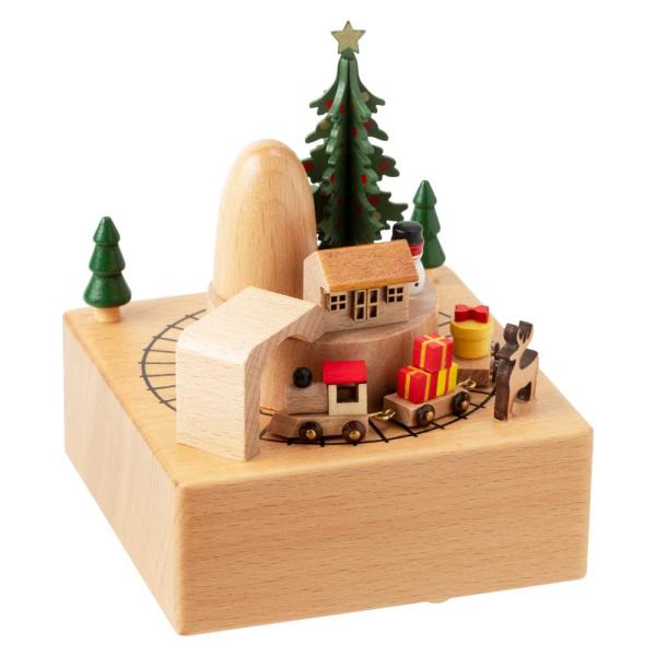 オルゴール以外はすべて木製で作られた回転オルゴール。手触りがよく温もり感じる木の装飾はただ飾られてるだけでなく、オルゴールを鳴らす事で一緒に回転する仕様。動き方はそれぞれ異なるので動画にてご確認ください。動きのあるアイテムは子どもたちも楽し...