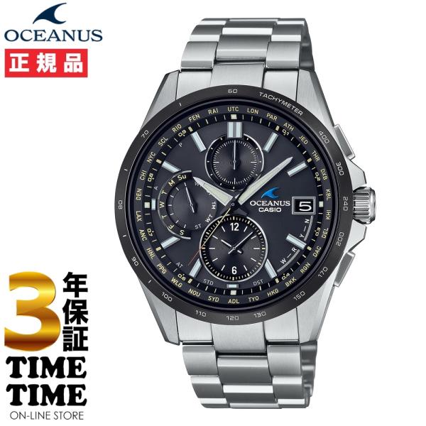 【発売日：2023年03月24日】CASIO カシオ OCEANUS オシアナス CLASSIC LINE ソーラー電波 ブラック シルバー OCW-T2600J-1AJF 【安心の5年保証】