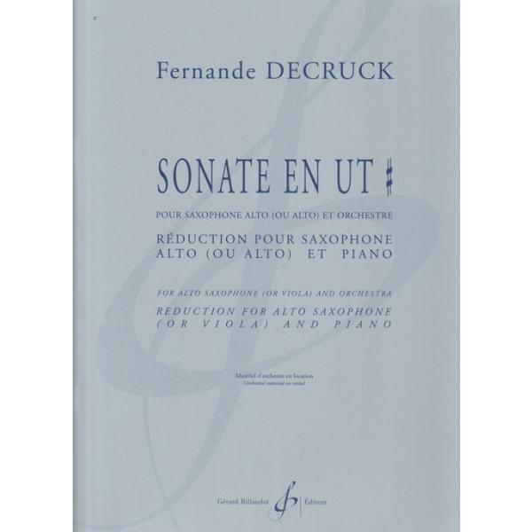 ■原題または洋題：Sonate en ut diese■作曲者：フェルナンド・デクリュック （Fernande Decruck）■演奏時間：約17分00秒■出版社による設定グレード：--■出版社：ジェラール・ビヨドー出版（Gerard Bi...