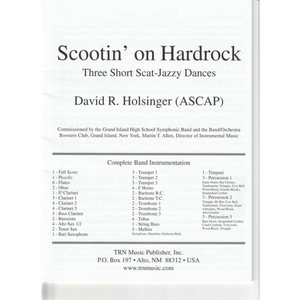 ★こちらの商品はフルスコア「のみ」です★■原題または洋題：Scootin' on Hardrock■作曲者：デヴィッド・R・ホルジンガー (David R. Holsinger)■演奏時間：約8分14秒■出版社による設定グレード：5■当店に...