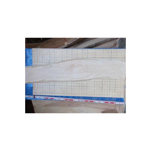 栃ノ木、2140（長さ）、290　〜380〜290（幅、木表、表面の平らな部分の寸法）35（厚み）単位ミリ、       写真の縦横のマス目は5cmです、写真の最後の3枚は木裏を表示しています、自然乾燥材です、ご希望があればエコウレタン塗装...