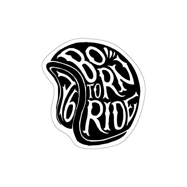 SIZE:W65 H70mm屋外使用ＯＫ！耐水性のあるステッカーです。白色のビニール素材に印刷されています。バイクやメットはもちろん、車、楽器、ボード、冷蔵庫、自転車、スーツケース、マグカップ、文房具や手帳etc...色々なところでお楽しみ...