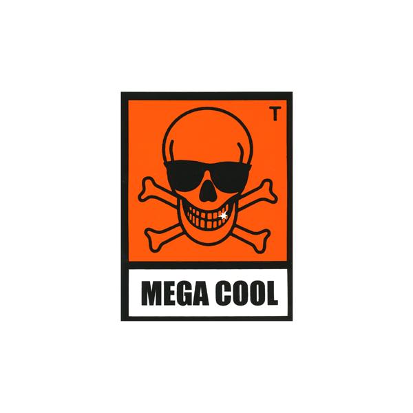 SIZE:W8.8 H11.8cm屋外使用ＯＫ！耐水性のあるステッカーです。白色のビニール素材に印刷されています。バイクやメットはもちろん、車、楽器、ボード、冷蔵庫、自転車、スーツケース、マグカップ、文房具や手帳etc...色々なところでお...