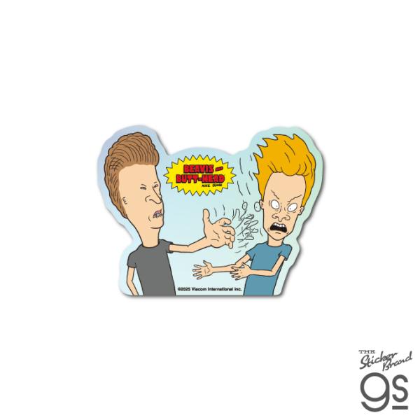 MTVで人気を博した90年代を代表する伝説のアニメ『ビーバス＆バットヘッド』第二弾！ユーモア満載のふたりが描かれたデザインがステッカーに！ホログラムステッカーは、角度によって虹色に反射！貼る場所によって表情の変わるお洒落なステッカーです。キ...