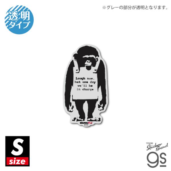 匿名のストリートアーティスト『バンクシーの作品にフィーチャーしたブランドBRANDALISED』彼の作品を忠実に再現した透明素材のステッカーです！話題のアートは貼るだけでお洒落な雰囲気に！スマホケースにも入るサイズ感が嬉しい♪クリアカラーな...