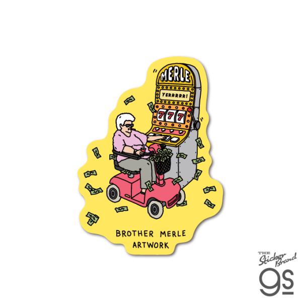 カナダでスケートボーダーとしてだけでなくイラストレーターとしても活躍するGAB LALANDEのブランド『BROTHER MERLE（ブラザーマール）』がステッカーになりました♪通常サイズのダイカットステッカーの他、スマホにも貼りやすいと人...