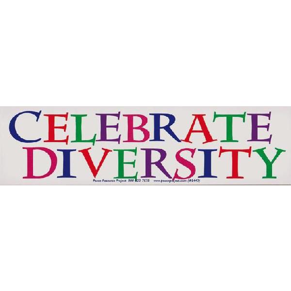 「CELEBRATE DIVERSITY」意味：個性はすばらしい。SIZE：W26.0XH7.0cm屋外使用ＯＫ！耐水性のあるステッカーです。白色のビニール素材に印刷されています。バイクやメットはもちろん、自転車の泥除け部分や、車のバンパー...