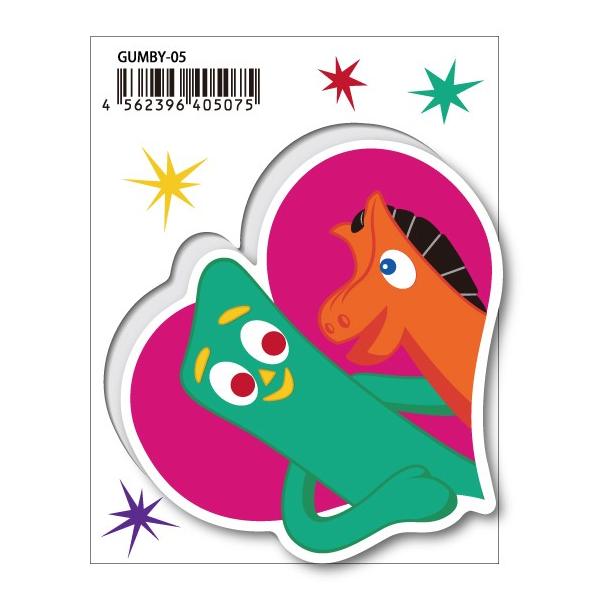 シートサイズ:W72 H93mmアメリカで大人気のキャラクター、ガンビーのステッカーが登場！屋外使用OK！耐水、対光性のある塩ビ素材のステッカーです。スマホ、タブレット、パソコン、楽器、ボード、冷蔵庫、自転車、スーツケース、マグカップ、文房...