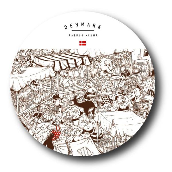 76mmサイズ サイズ：直径約7.6cm ピンタイプ(C)2015 Rasmus Klump ・Jammy