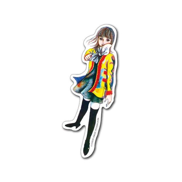 SIZE:W42×H103mm楳図かずお先生のダイカットビニールステッカーです。あの人気作のキャラクター達が集結！更に、同シリーズの缶バッジやポスター、キーホルダーなど、ラインナップも拡大！屋外も対応！バイクやメットはもちろん、ビニール傘、...